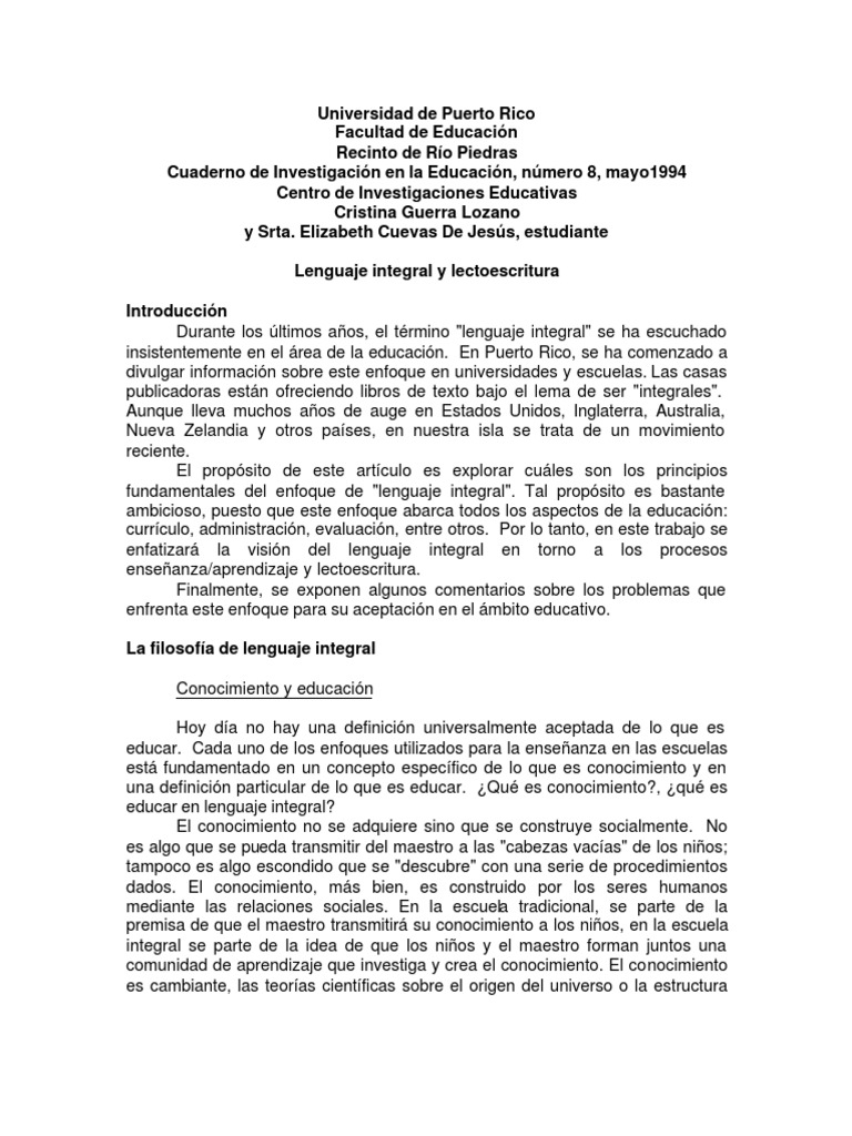 Ken Goodman | PDF | Lectura (proceso) | Aprendizaje