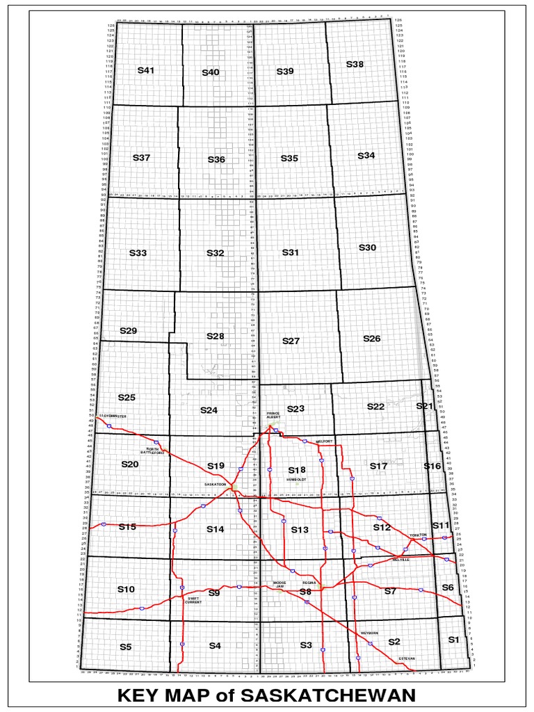 Key Map of Saskatchewan: S38 S39 S40 S41 | PDF | Sports