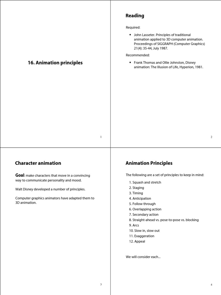 Animation Principles PDF | PDF | Computer Animation | Rendering ...