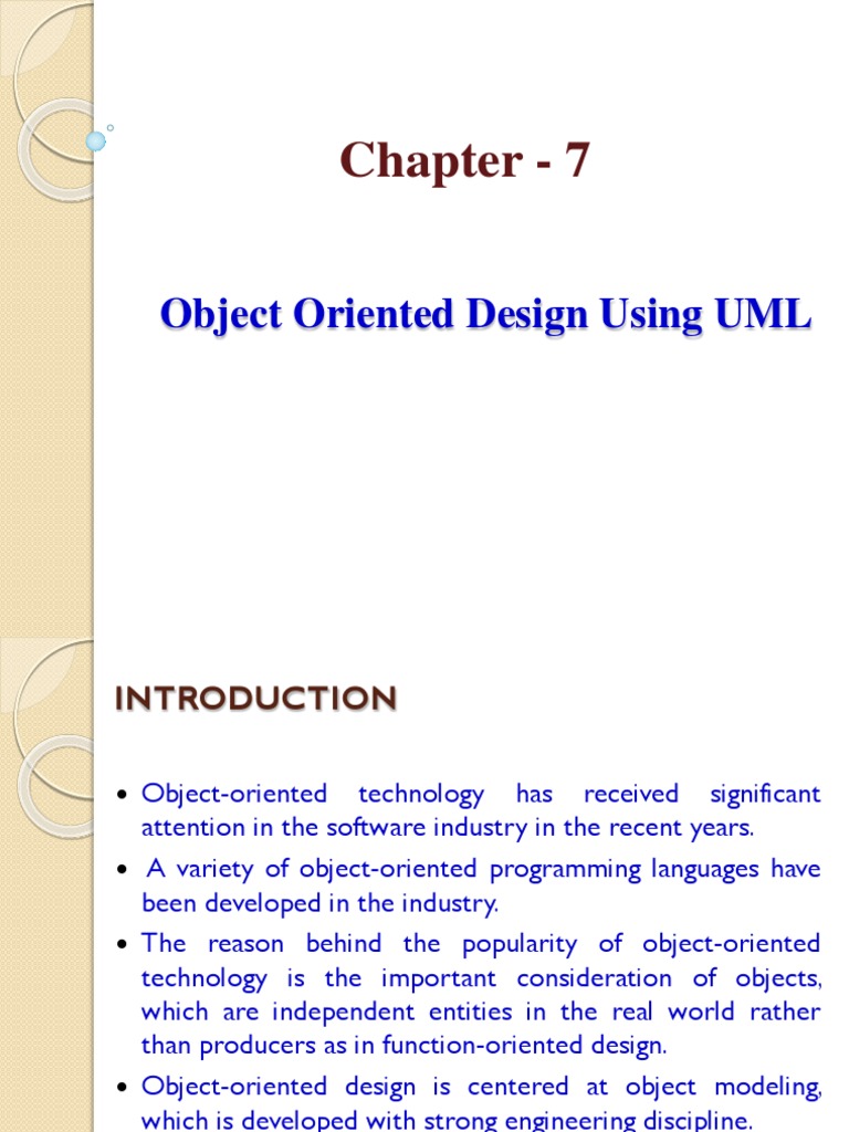 Chapter - 7: Object Oriented Design Using UML | PDF | Inheritance ...
