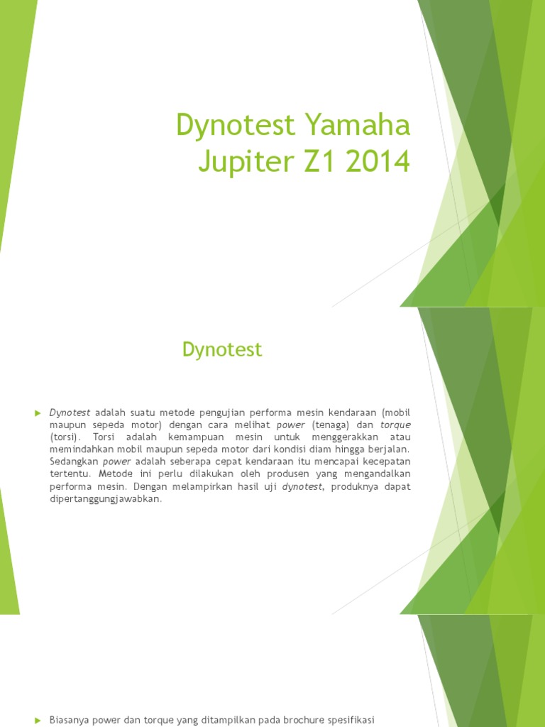 Dynotest Yamaha Jupiter Z1 2014 | PDF