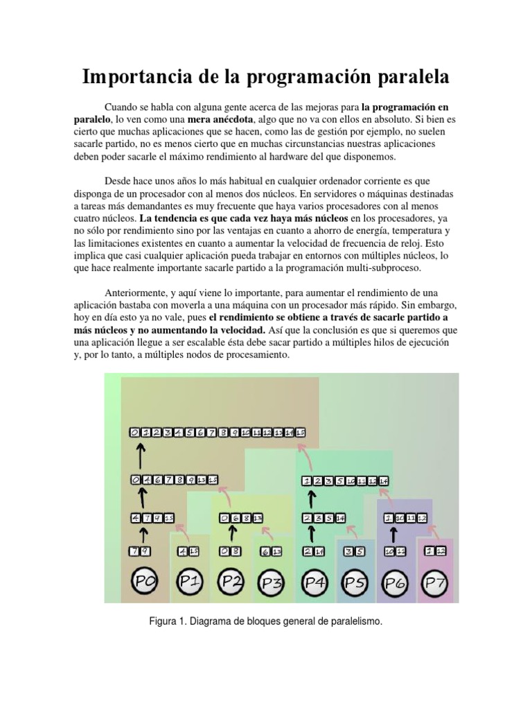 Importancia de la Programación Paralela | PDF | Computación paralela ...