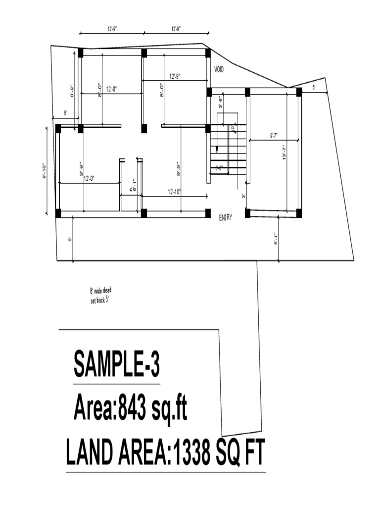Sample-3 Area:843 SQ - FT Land Area:1338 SQ FT | PDF