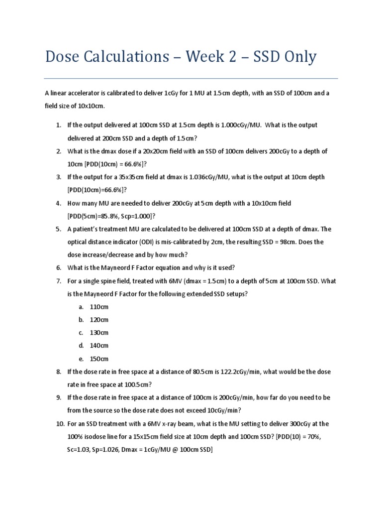 Calc Practice Problems Week 2 | PDF | Medicine | Clinical Medicine