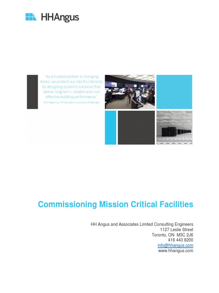 Commissioning Mission Critical Facilities, HH Angus - 1445909328 | PDF ...
