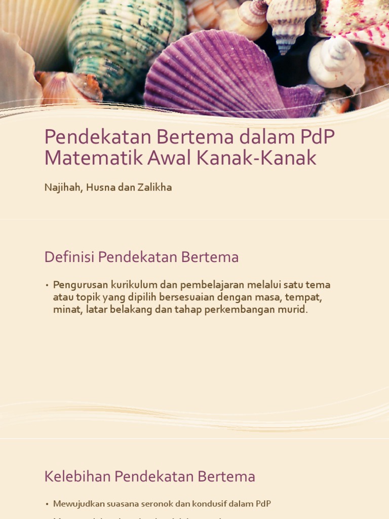 Pendekatan Bertema Dalam PDP Matematik Awal Kanak-Kanak | PDF | Seni