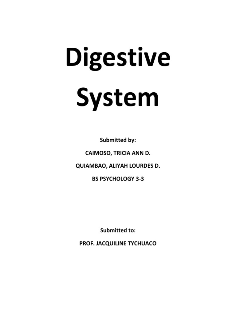 Digestive System | PDF | Human Digestive System | Gastrointestinal Tract
