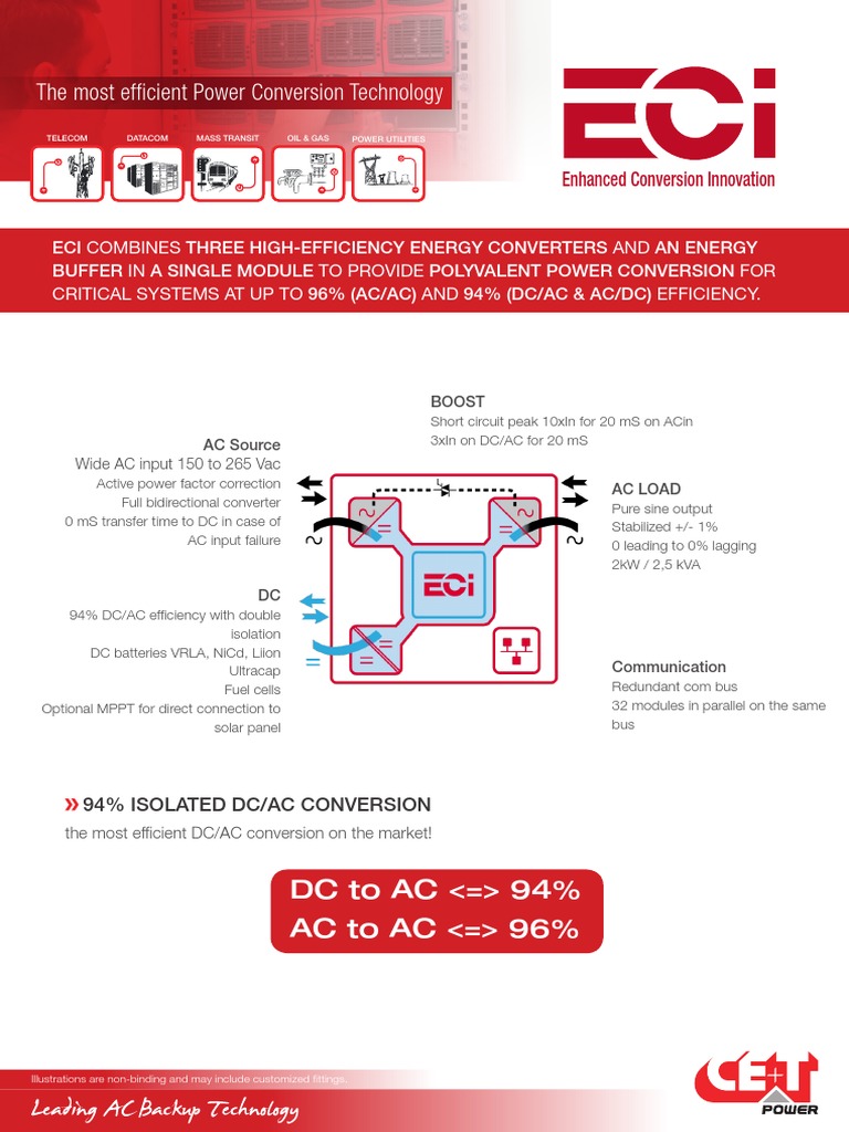 CET Power - ECI Sellsheet v1.0 | PDF | Power Inverter | Power (Physics)