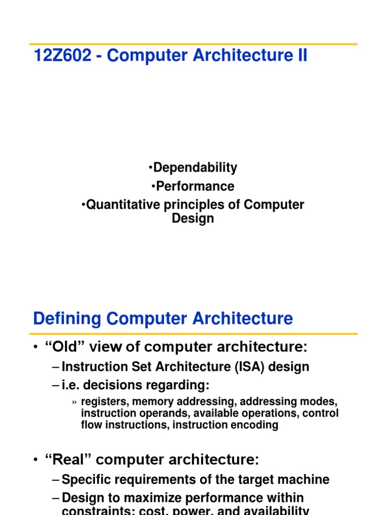 Fundamentals of Computer Design - 1 | PDF | Computer Architecture ...