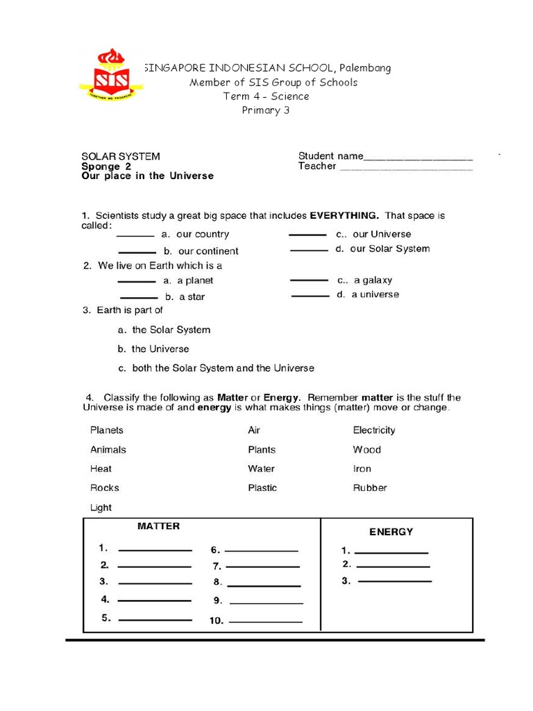 Primary 3 Science Term 4 Guide Pdf