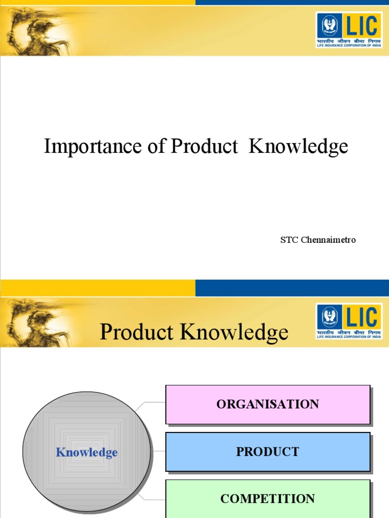 Importance of Product Knowledge: STC Chennaimetro | PDF | Insurance ...