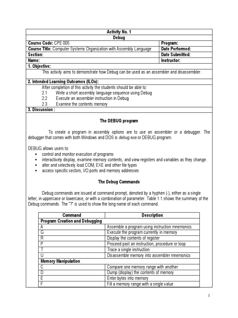 Assembly Language Status Flags Laboratory Activity | PDF | Assembly Language | String (Computer ...