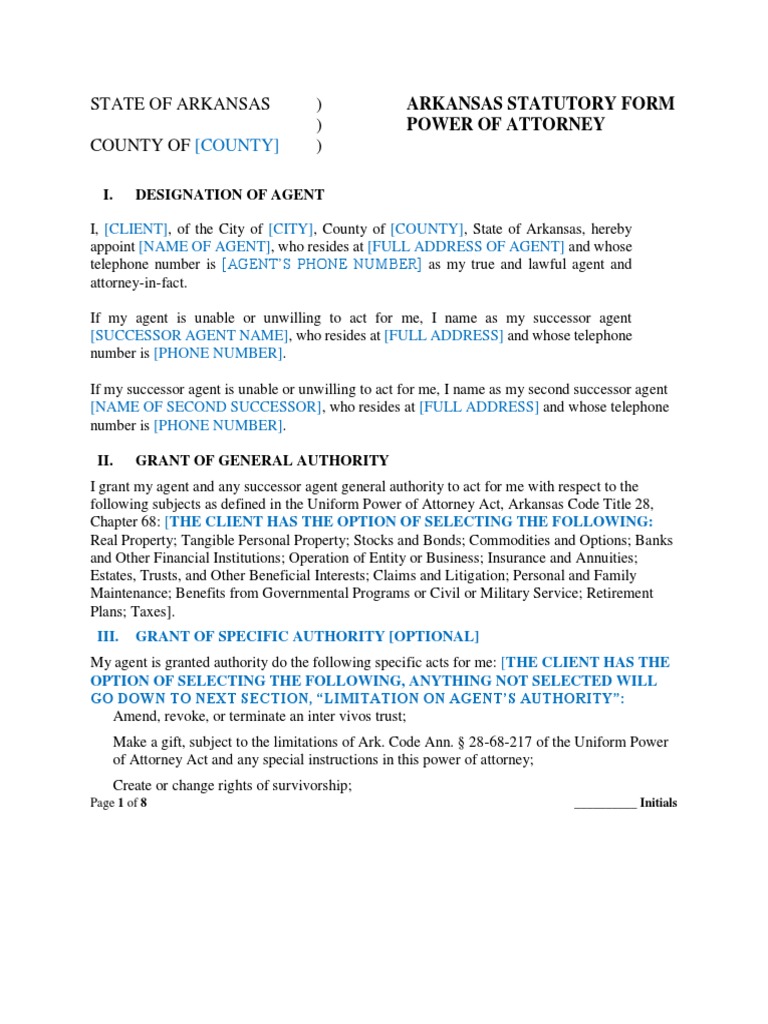 Power Attorney Form | PDF | Power Of Attorney | Law Of Agency