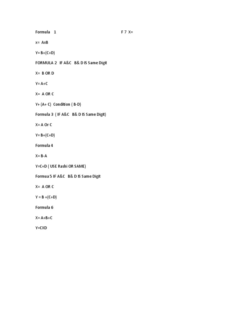 Satta Formula | PDF