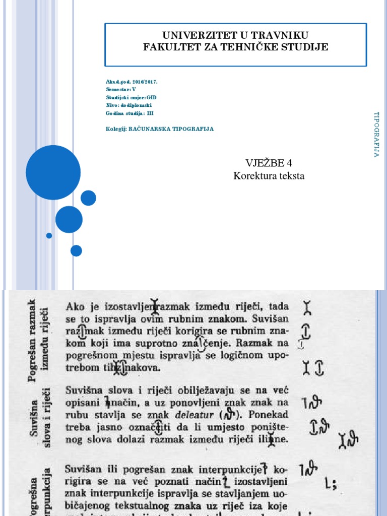 Vjezbe 4 Korektura Teksta PRIMJER | PDF