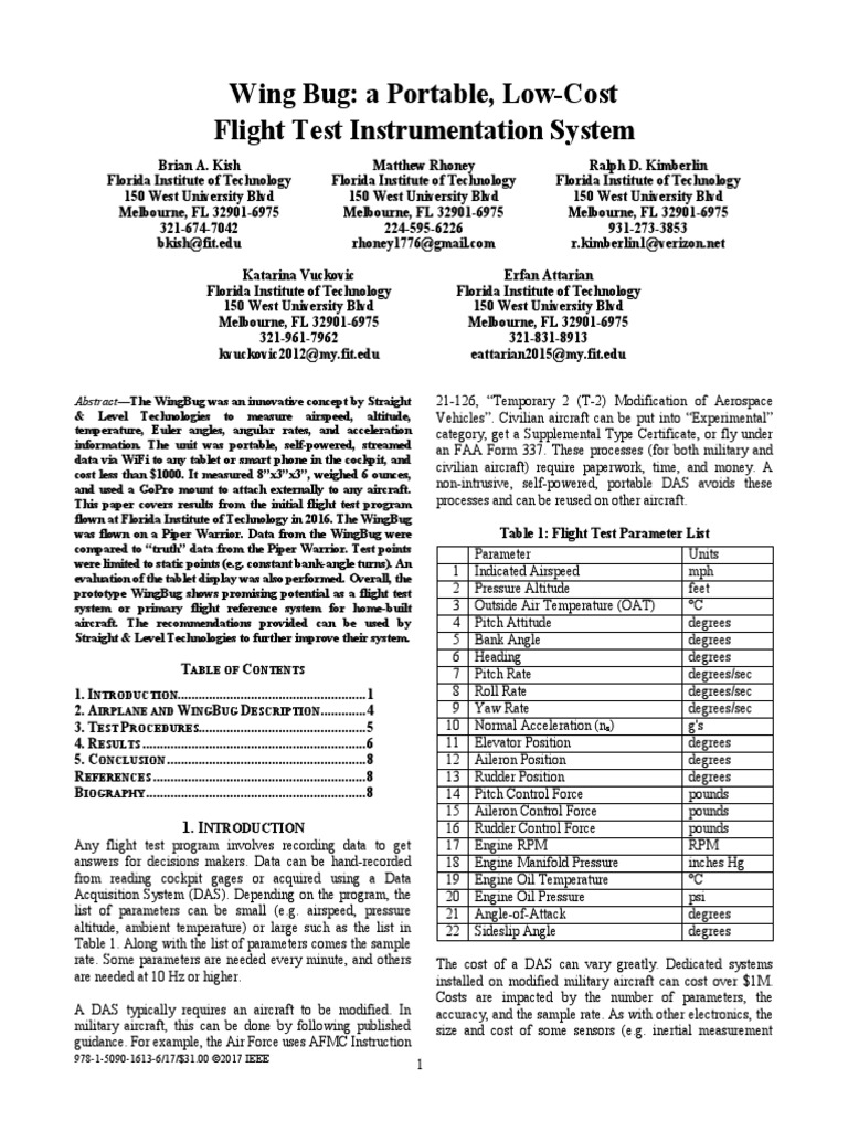 Wing Bug - Flight Instrument | PDF | Airspeed | Flight Test