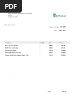 Pharmacy Invoice Template | PDF