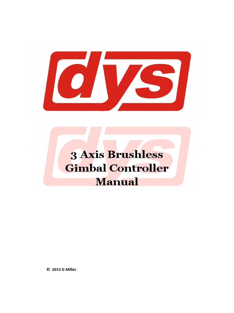 3 Axis Brushless Gimbal Manual | PDF | Equipment | Electrical Engineering