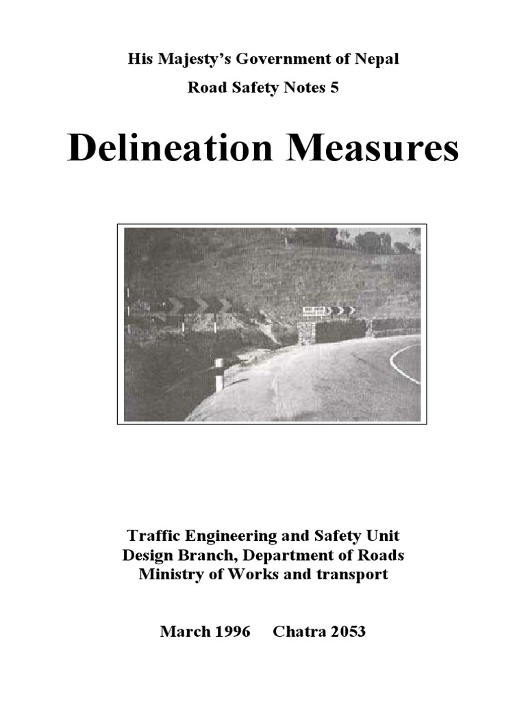 Delineation Measures PDF | PDF | Road | Lane