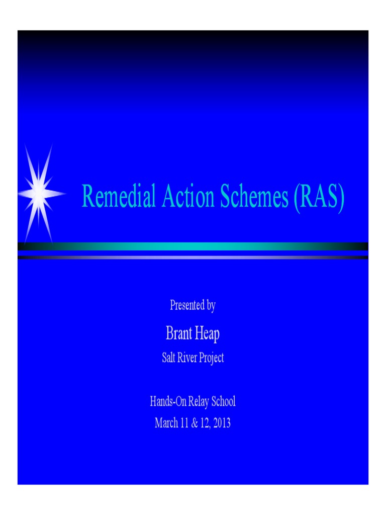 Understanding Remedial Action Schemes | PDF | Relay | Switch