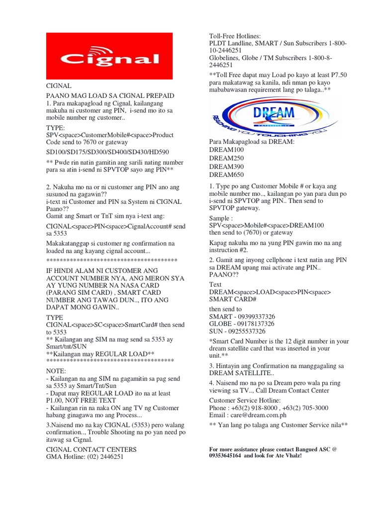Loading Cignal | PDF