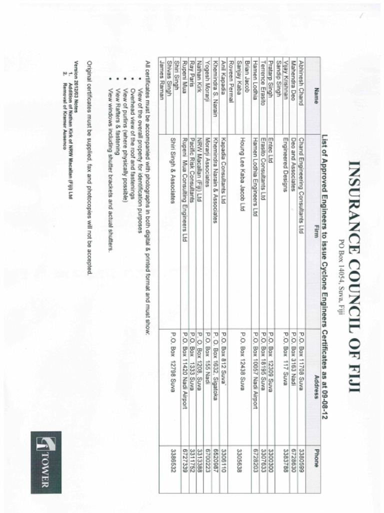 Insurance Council of Fiji | PDF