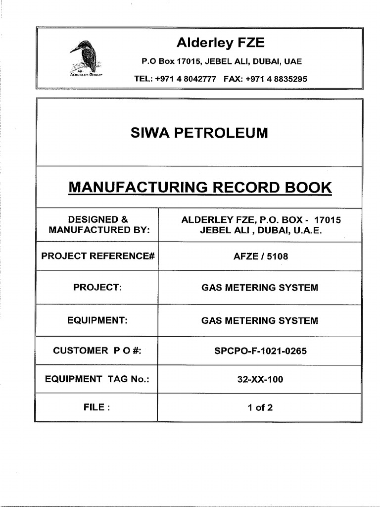 5108 Manufacturing Record Book 1 | PDF