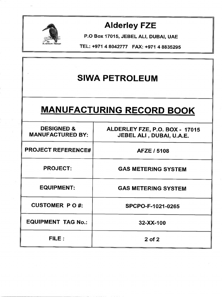 5108 Manufacturing Record Book 2 | PDF