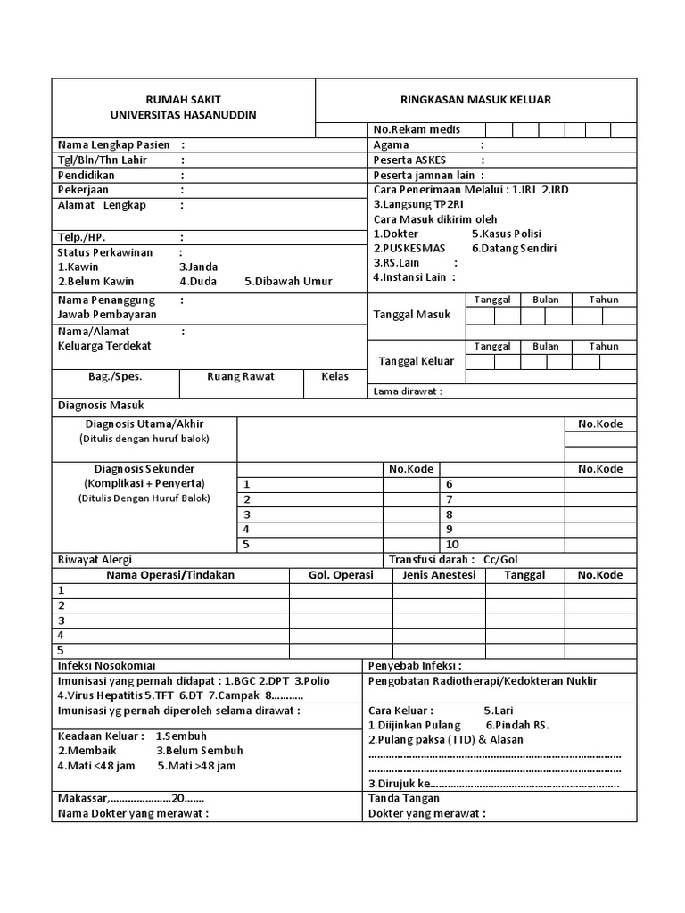 Identitas Pasien | PDF