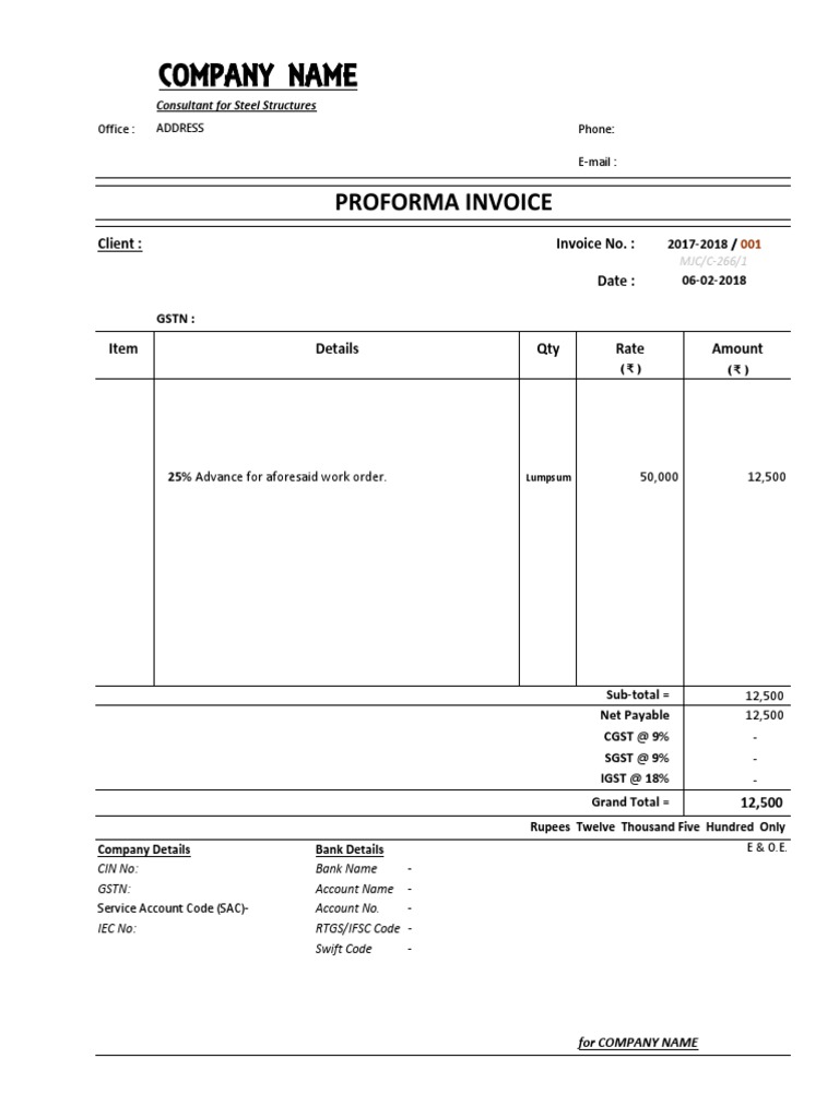 Invoice Format | PDF