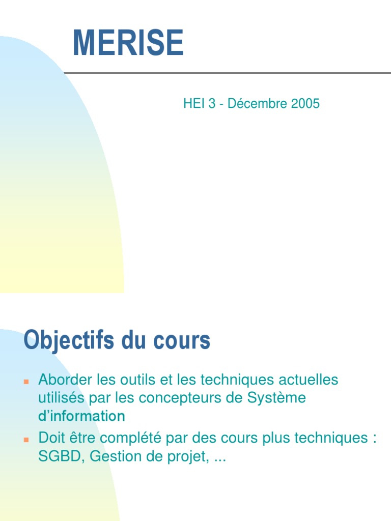 Merise Corrigé | PDF | Ingénierie informatique | Informatique