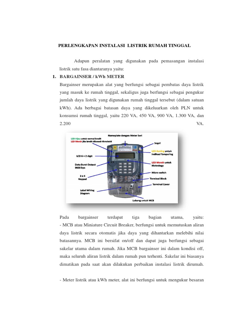 Fungsi dan Komponen Bargainser Listrik | PDF | Griya & Taman