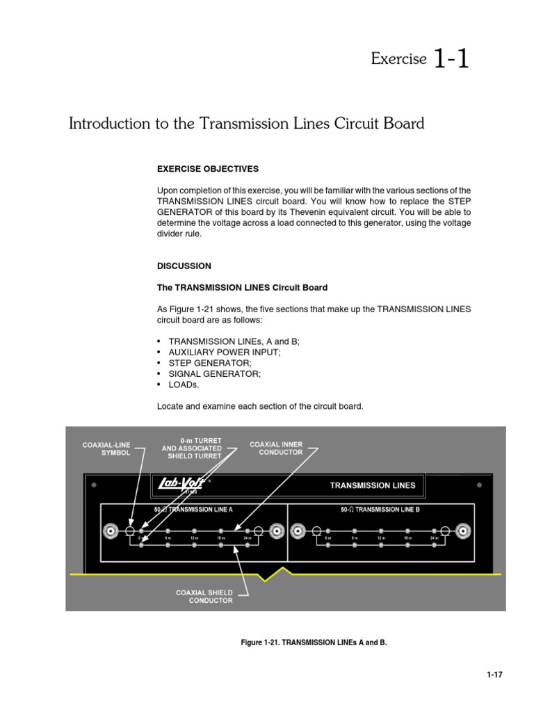Lab 1 | PDF | Transmission Line | Electrical Impedance