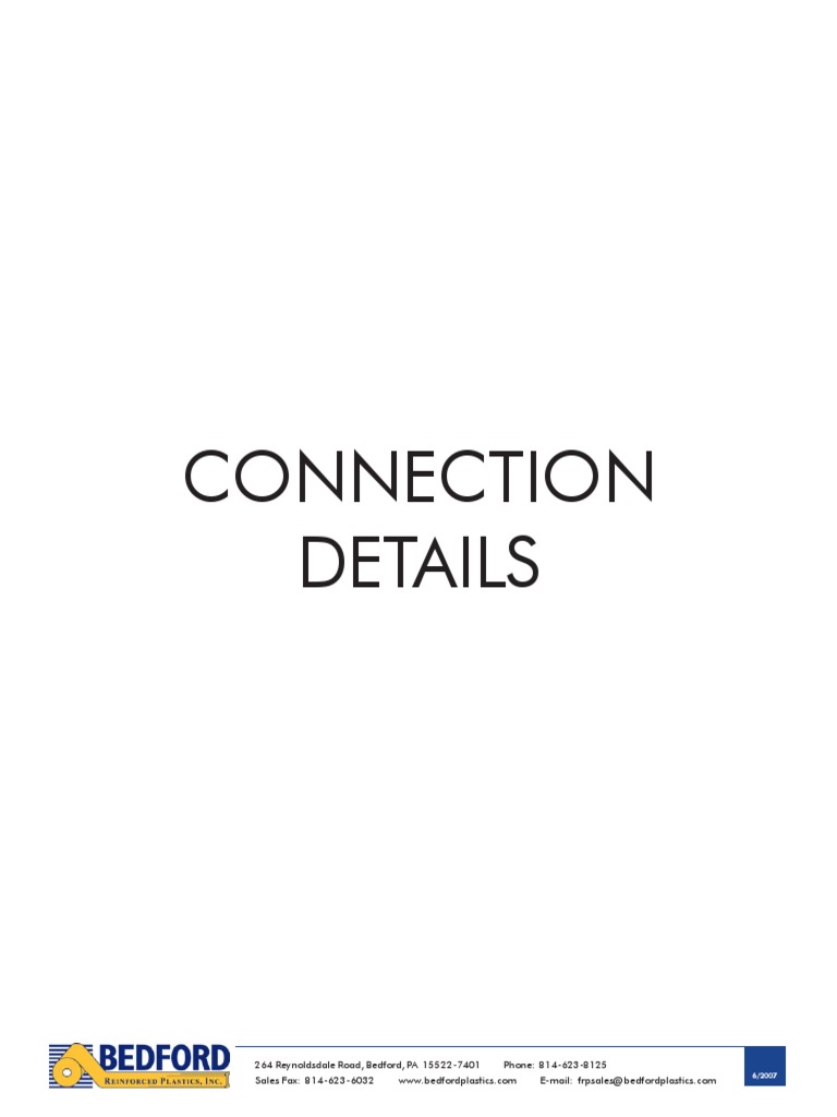 Connection Details | PDF | Beam (Structure) | Structural Engineering