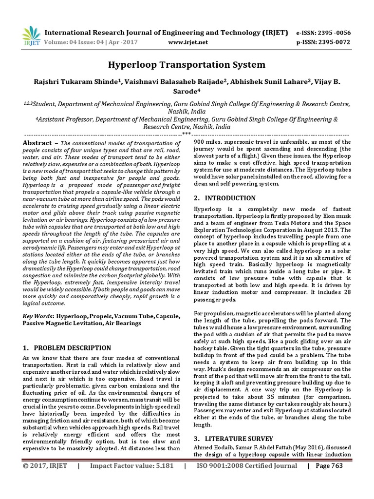 Hyp PDF | PDF | Hyperloop | Transport