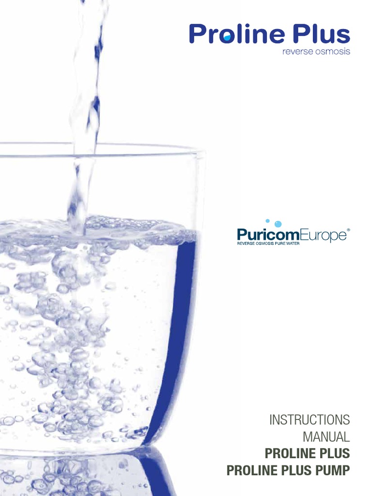 Proline Plus Reverse Osmosis System Generic Manual | PDF | Osmosis | Water