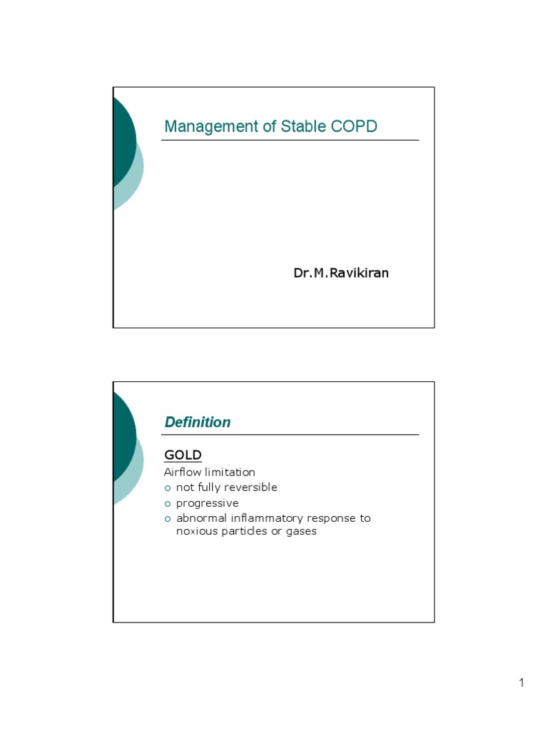 Management of Stable COPD: Dr.M.Ravikiran | PDF | Chronic Obstructive ...