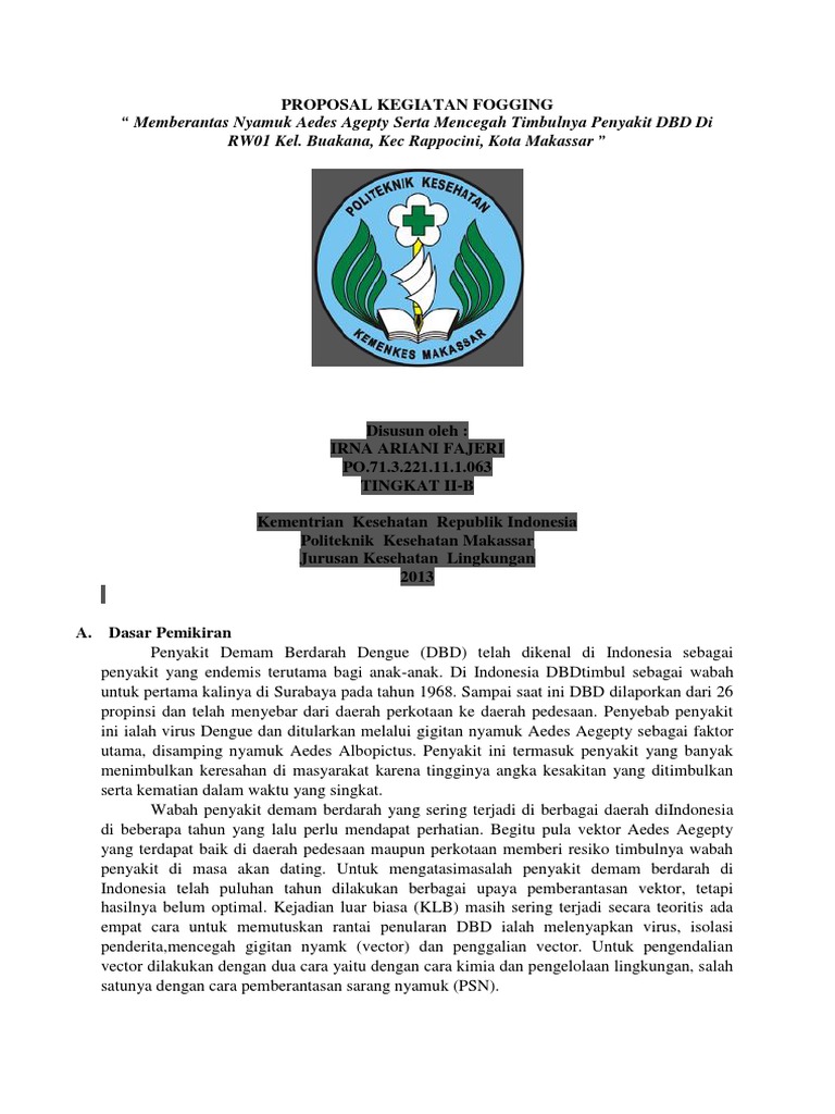 Proposal Kegiatan Fogging | PDF