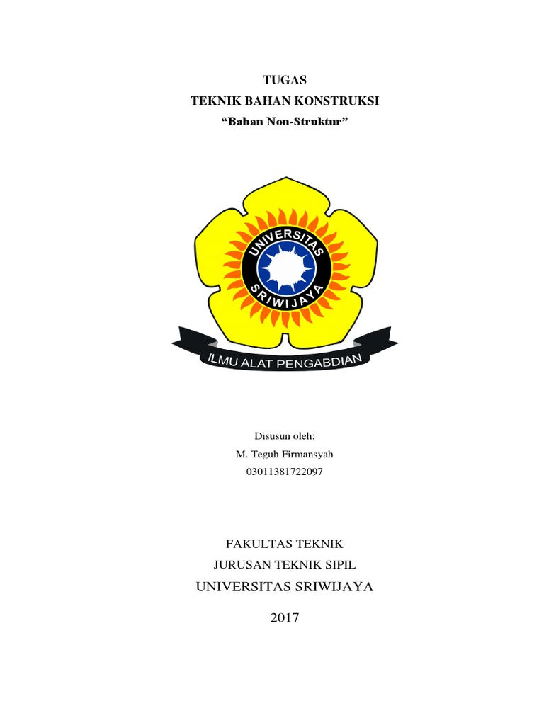 Tugas Teknik Bahan Konstruksi UNSRI | PDF