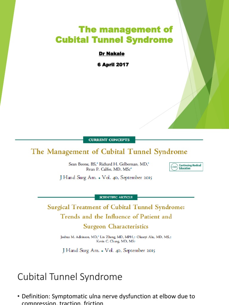 Cubital Tunnel Syndrome | PDF