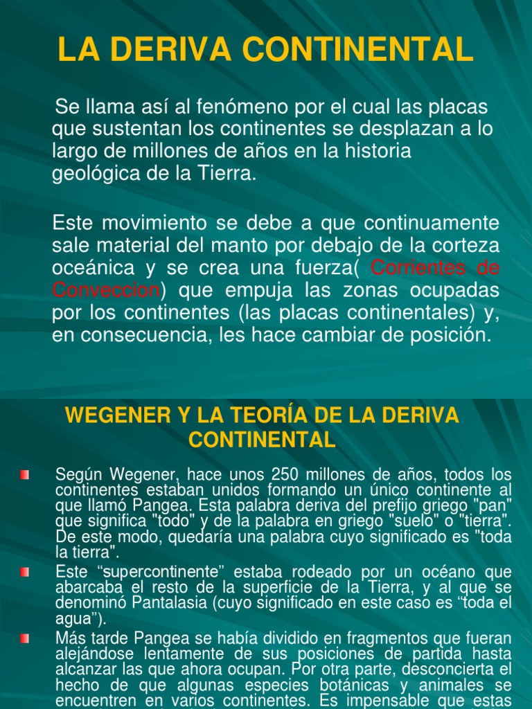 CAP. III . - Deriva Continental | PDF | Continente | Placas tectónicas