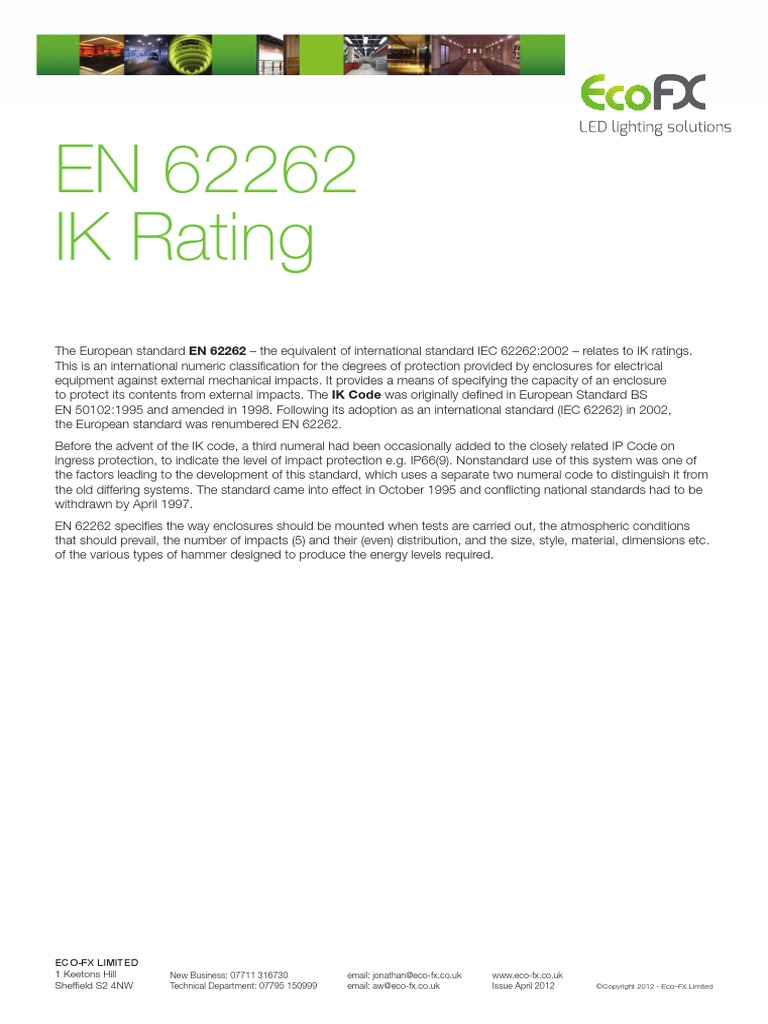 IK Rating | PDF | Electrical Engineering | Engineering