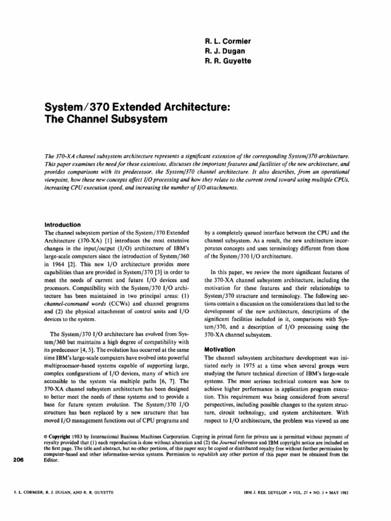 System 370 Extended Architecture Pdf Central Processing Unit Inputoutput 9712