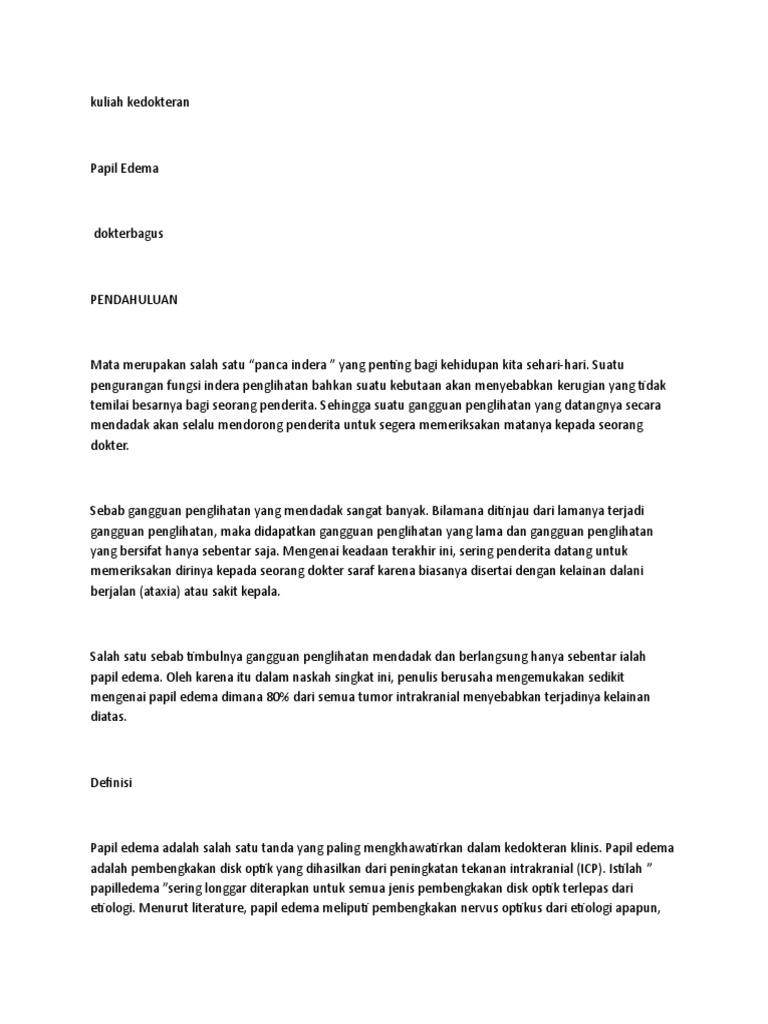 Papil Edema | PDF