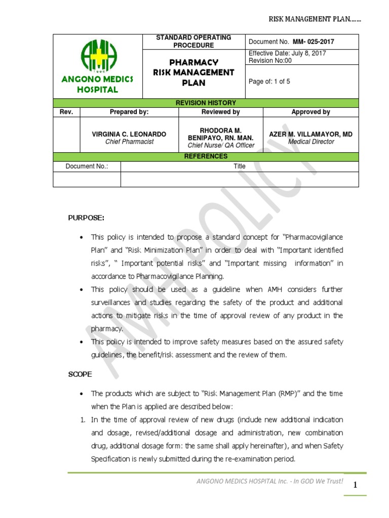 Risk Managment | PDF | Pharmacovigilance | Clinical Trial