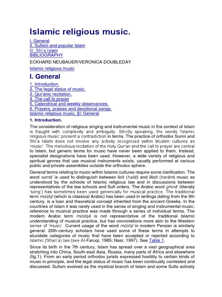 Islamic Religious Music | PDF | Sufism | Quran