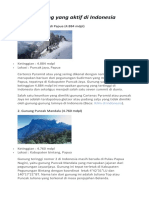 Daftar Gunung di Indonesia Lengkap | PDF