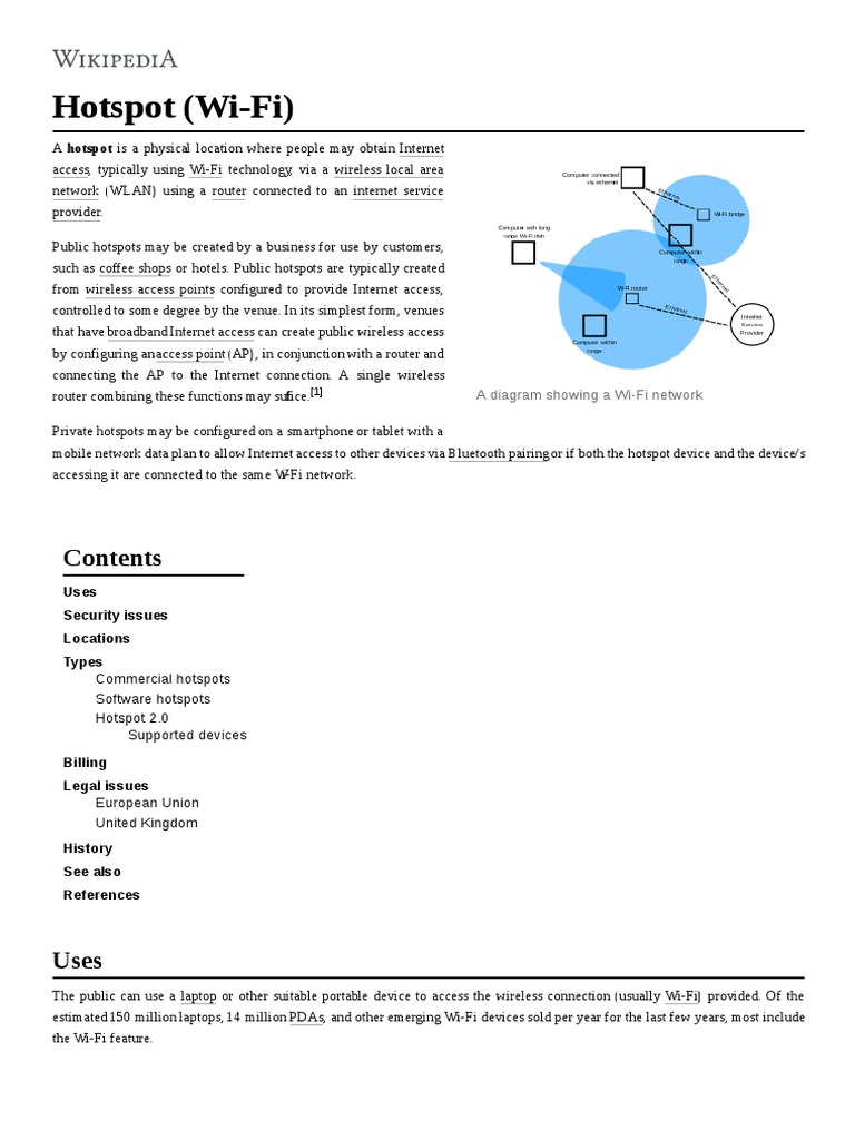 Hotspot (Wi Fi) | PDF | Media Technology | Communication