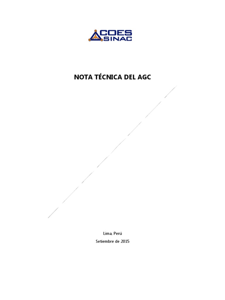 1 - Nota Tecnica AGC | PDF | Scada | Educación Secundaria