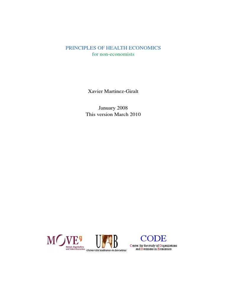 Principles of Health Economics PDF | PDF | Free Software | Markup Language